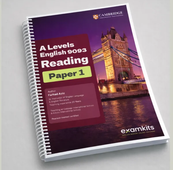 A Levels English 9093 READING Paper 1 – Examkits